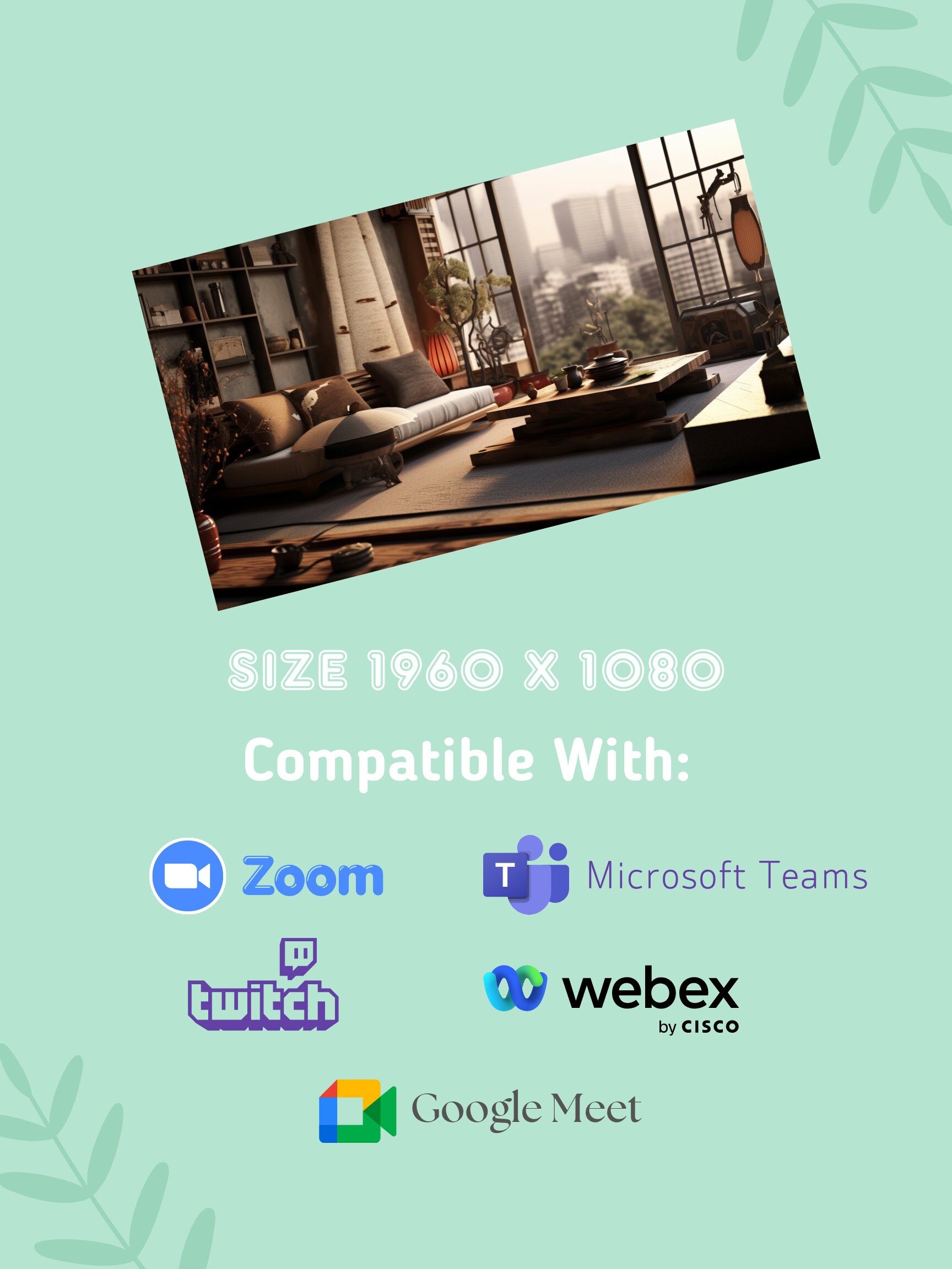 High Quality Zoom Virtual Background - Modern, Minimalistic Zen ...