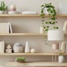 Virtual Backdrop for Online Meetings - Modern Neutral Bookshelf ...