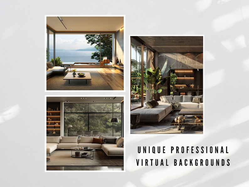 Virtual Backdrop for Video Conferencing - Unique Japandi Living Room ...