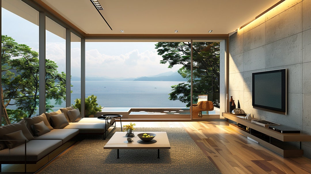 Virtual Background for Video Conferencing- Contemporary Modern Living ...