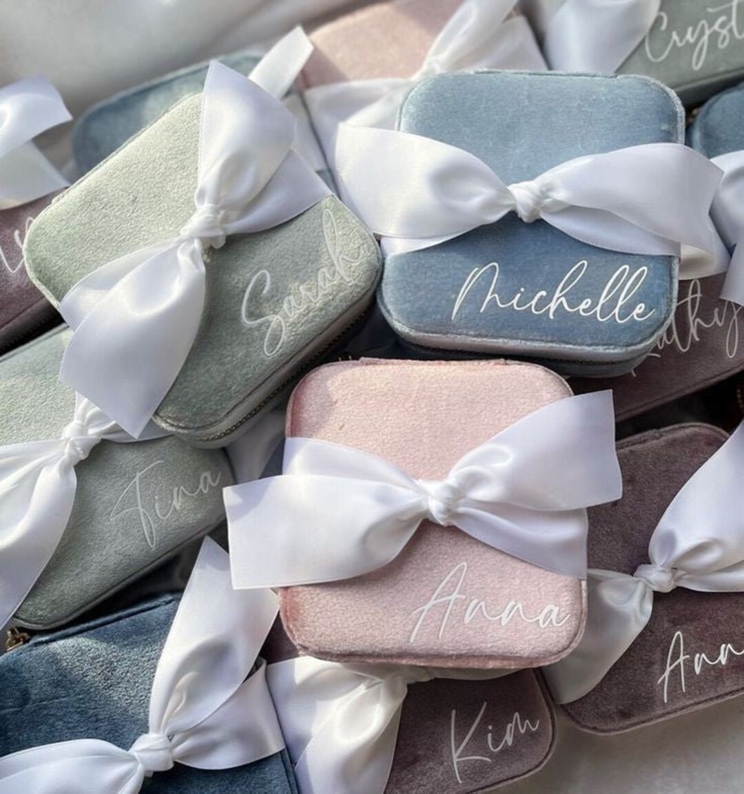 Personalized Velvet Jewelry Boxes - Etsy
