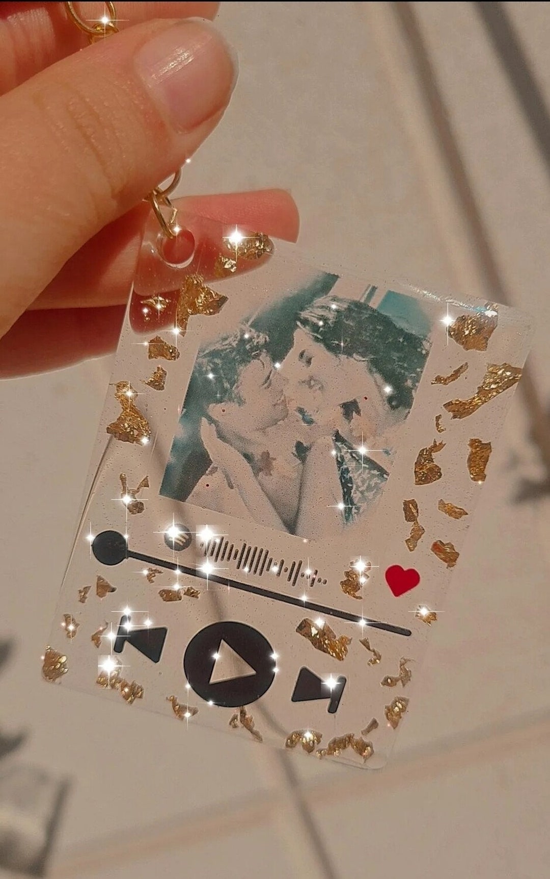 Handmade Key Ring With Spotify Photo - Etsy