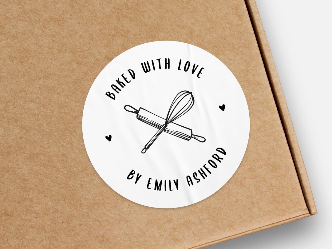 Custom Thank You Business Food Cake Dessert Bakery Cupcake Stickers ...