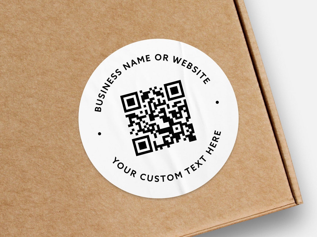 Custom QR Code Package Brand Name Stickers, Custom Text Stickers ...