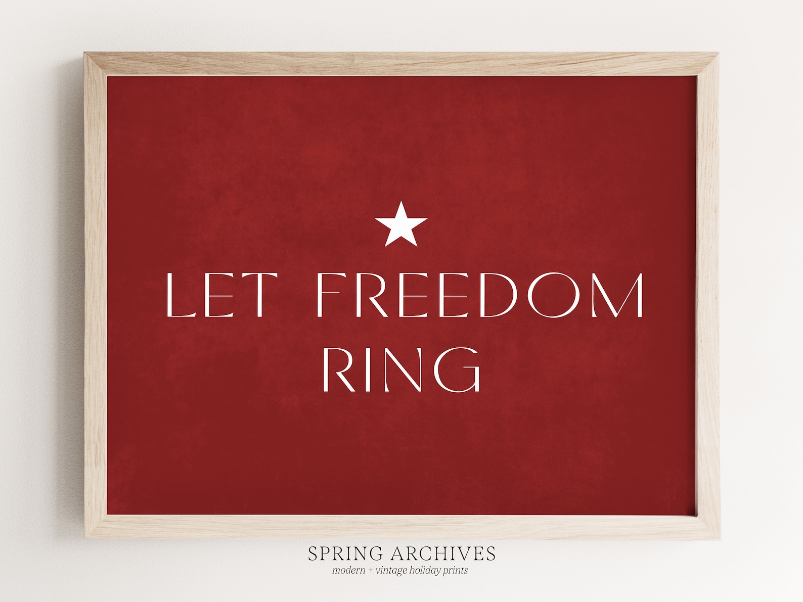Let Freedom Ring Printable Home Decor, July Fourth Print Downloadable ...