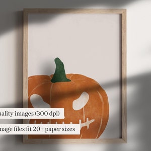 Halloween Pumpkin Printable Art Print, Jack O Lantern Wall Art Instant ...