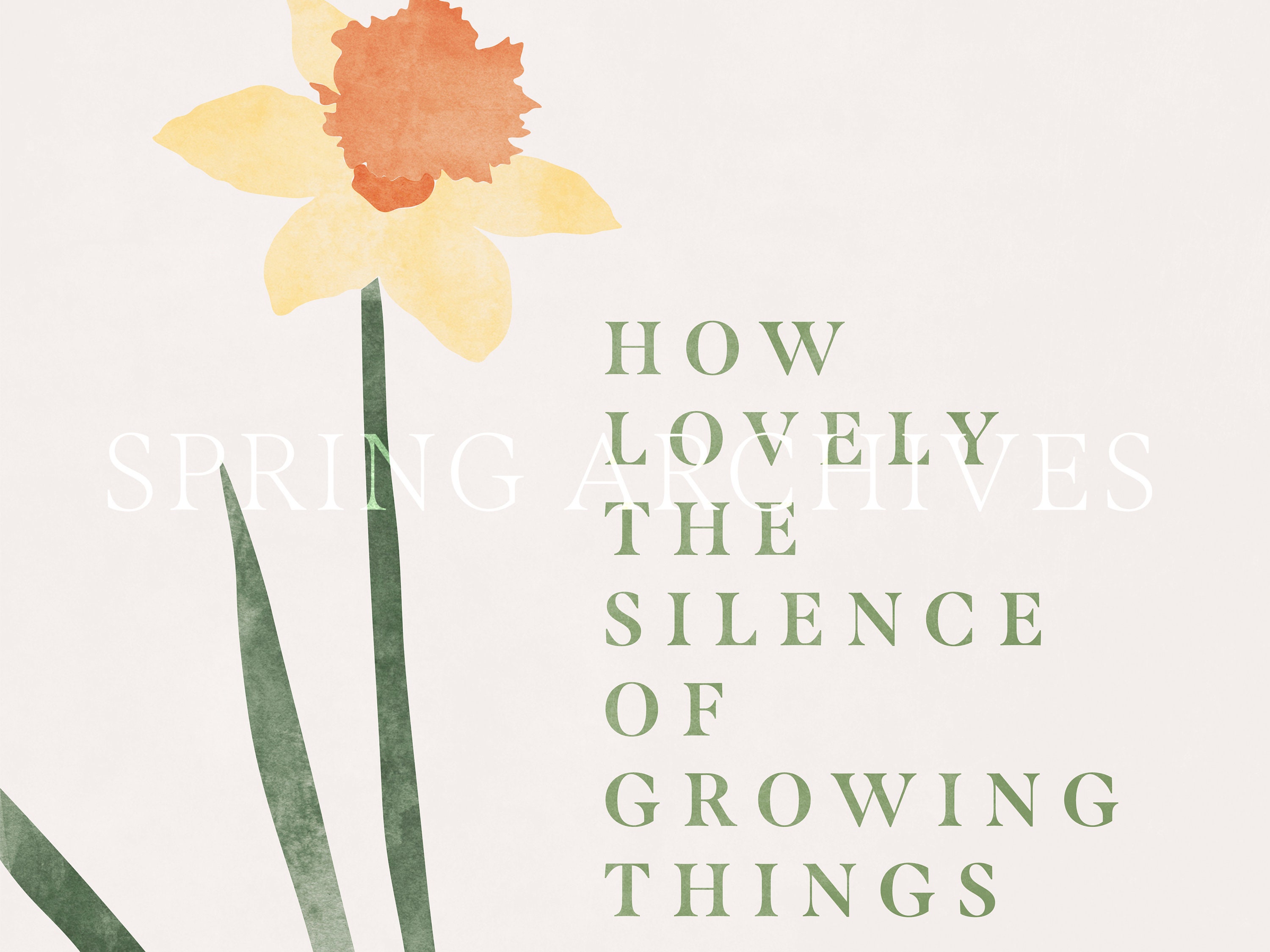 Daffodil Quote Printable Art Print, Spring Home Decor, Easter Wall Art ...