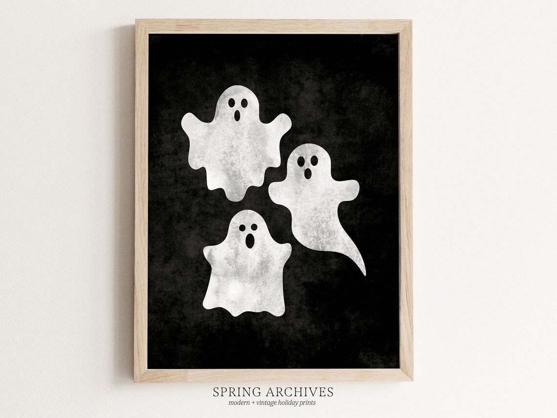Ghosts Printable Wall Art Halloween Art Print Downloadable - Etsy