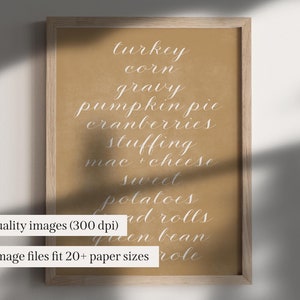 Thanksgiving Printable Gallery Wall Art Bundle, Set of 9 Print at Home ...