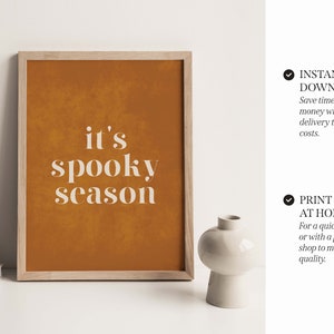Spooky Season Printable Wall Art, Halloween Art Digital Download, Fall ...