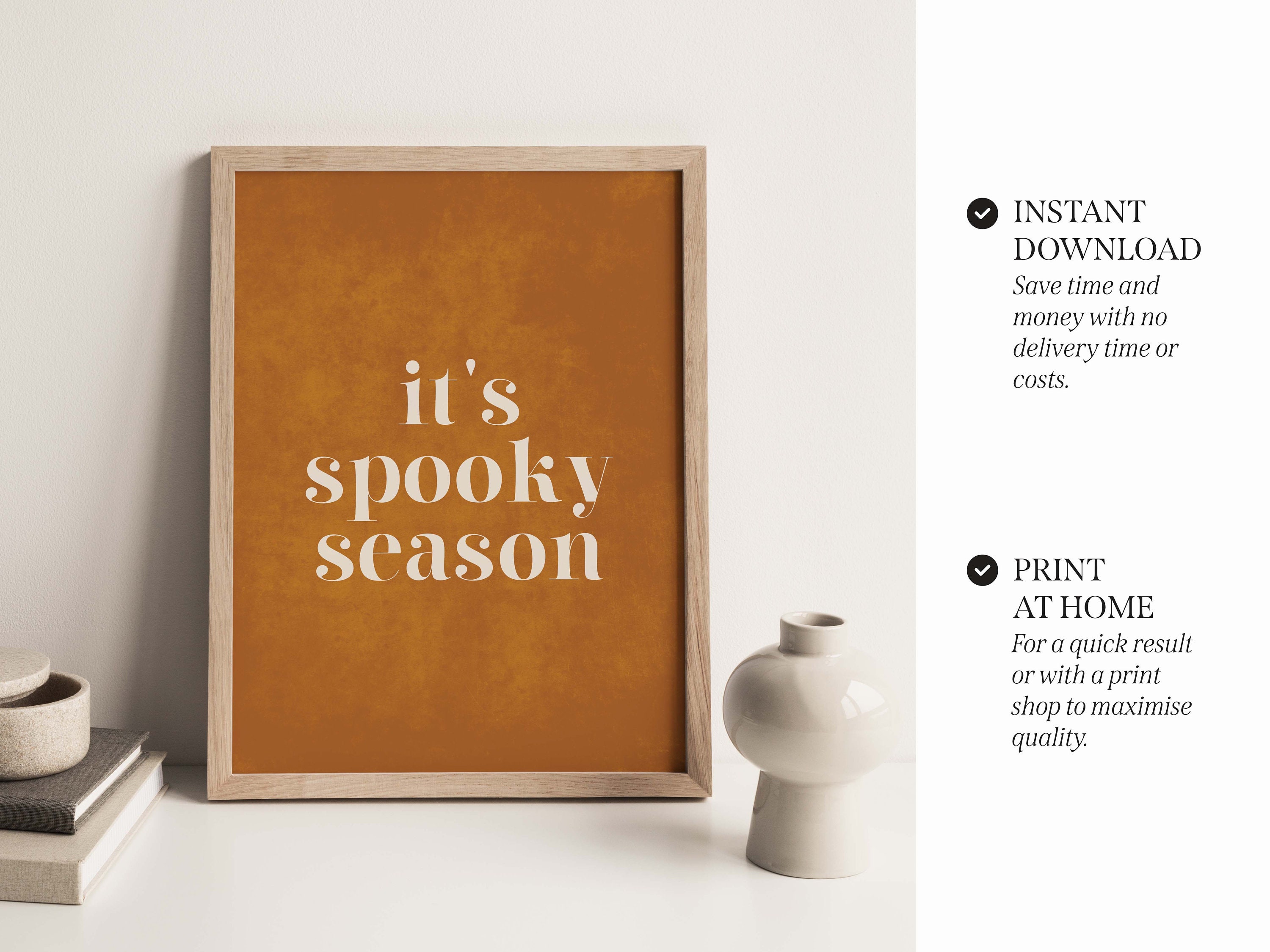 Spooky Season Printable Wall Art Halloween Art Digital - Etsy