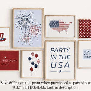 Let Freedom Ring Printable Home Decor, July Fourth Print Downloadable ...