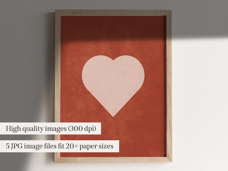 Valentines Day Printable Gallery Wall Art Bundle, Set of 16 Modern ...