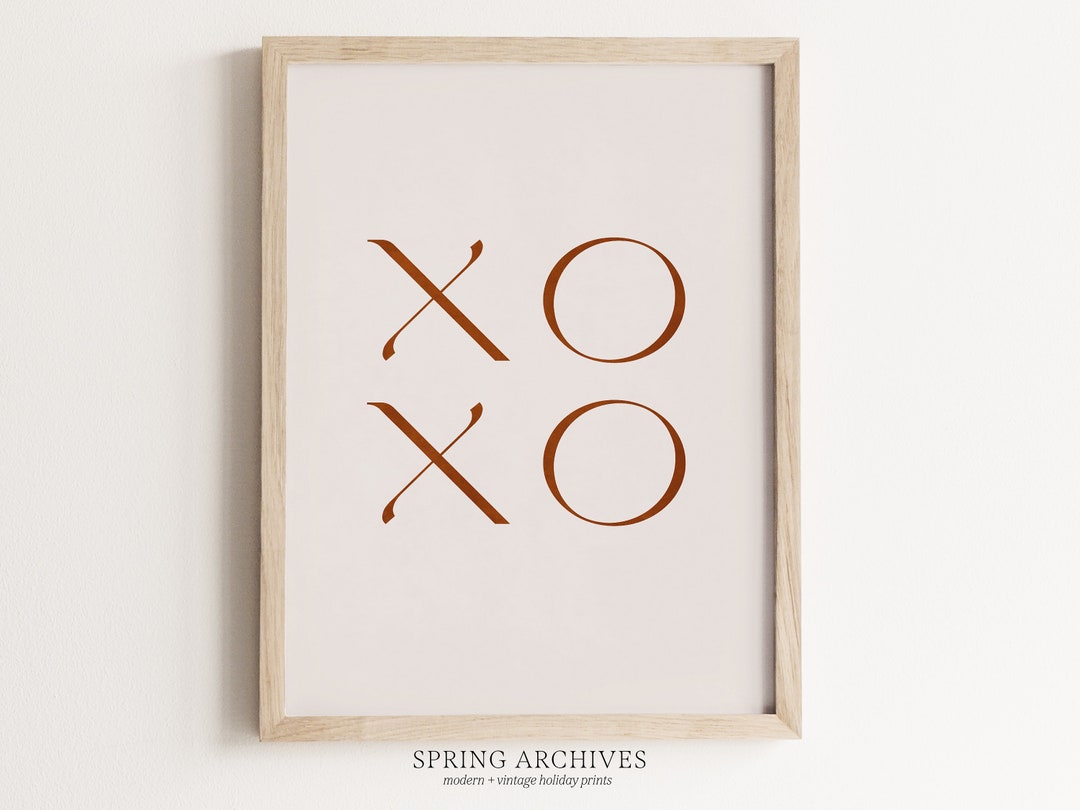 PRINTABLE XOXO Word Art Print, Minimalist Valentines Day Art Print ...