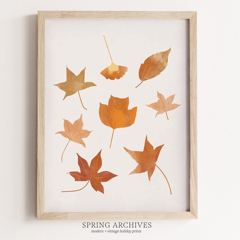 Autumn Leaves Print - Etsy