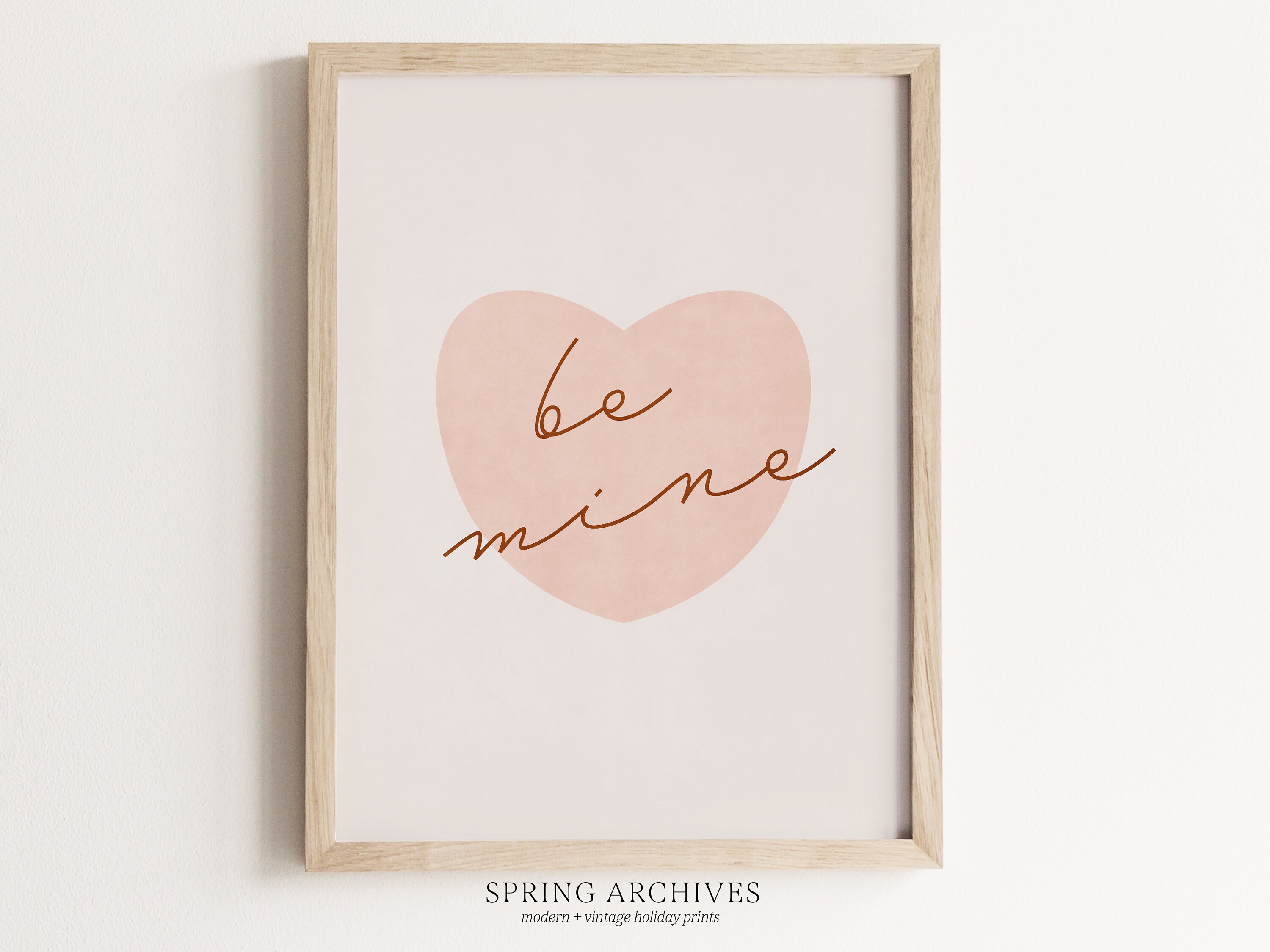 PRINTABLE Be Mine Valentines Day Wall Art, Simple Home Decor ...