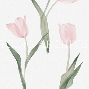 Tulips Watercolor Printable Art Print, Spring Home Decor, Easter Wall ...