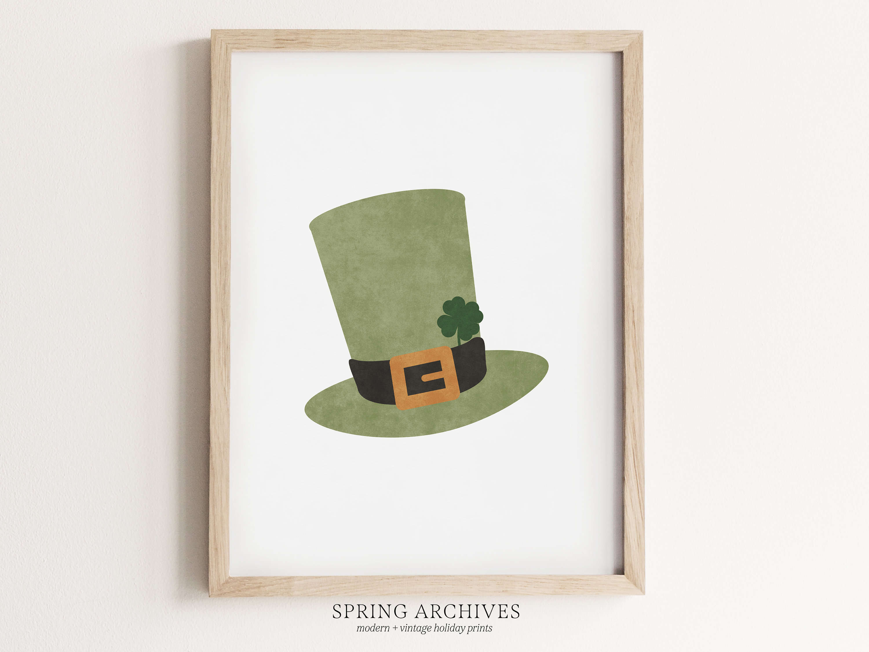 Leprechaun Hat Printable Wall Art, St Patricks Day Home Decor, St ...