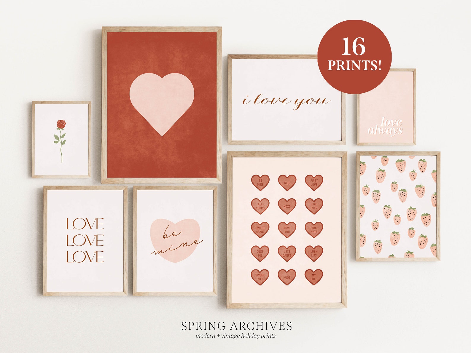 Valentines Day Printable Gallery Wall Art Bundle Set of 16 - Etsy