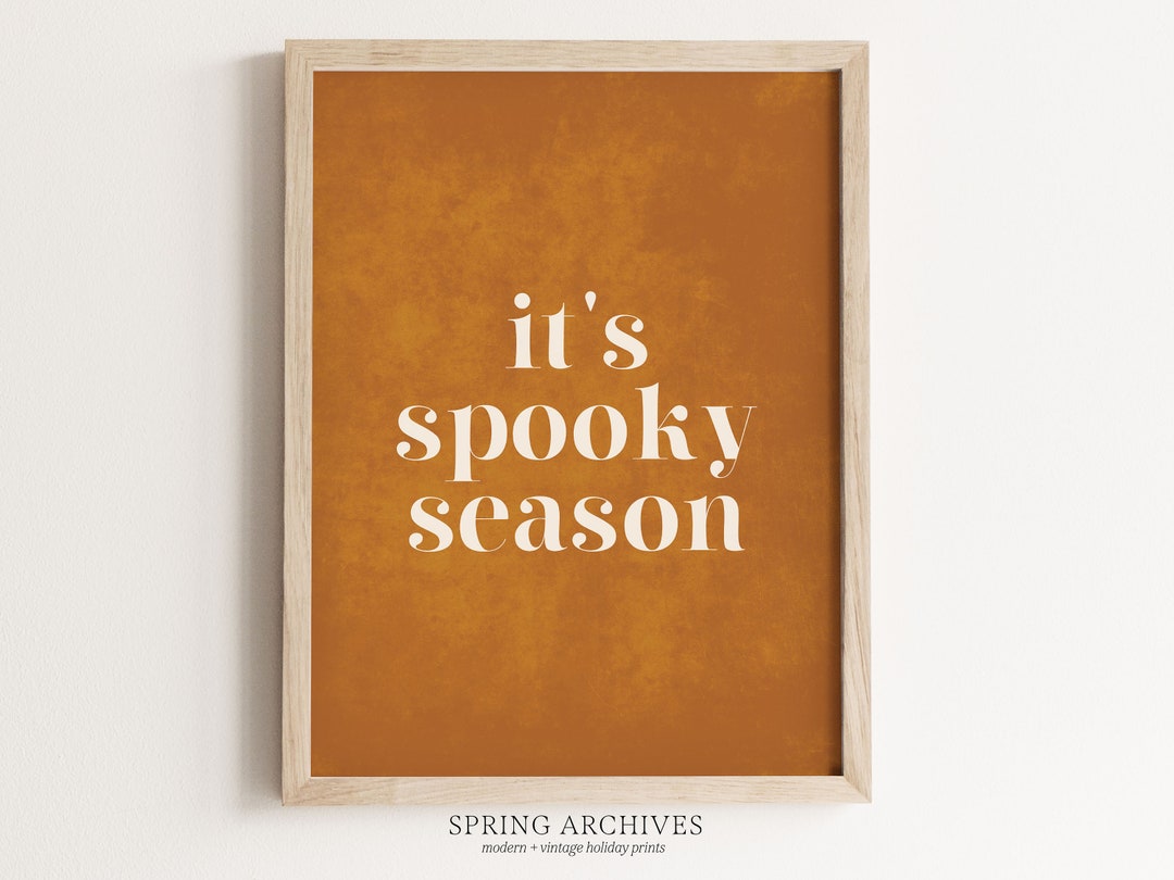 Spooky Season Printable Wall Art, Halloween Art Digital Download, Fall ...