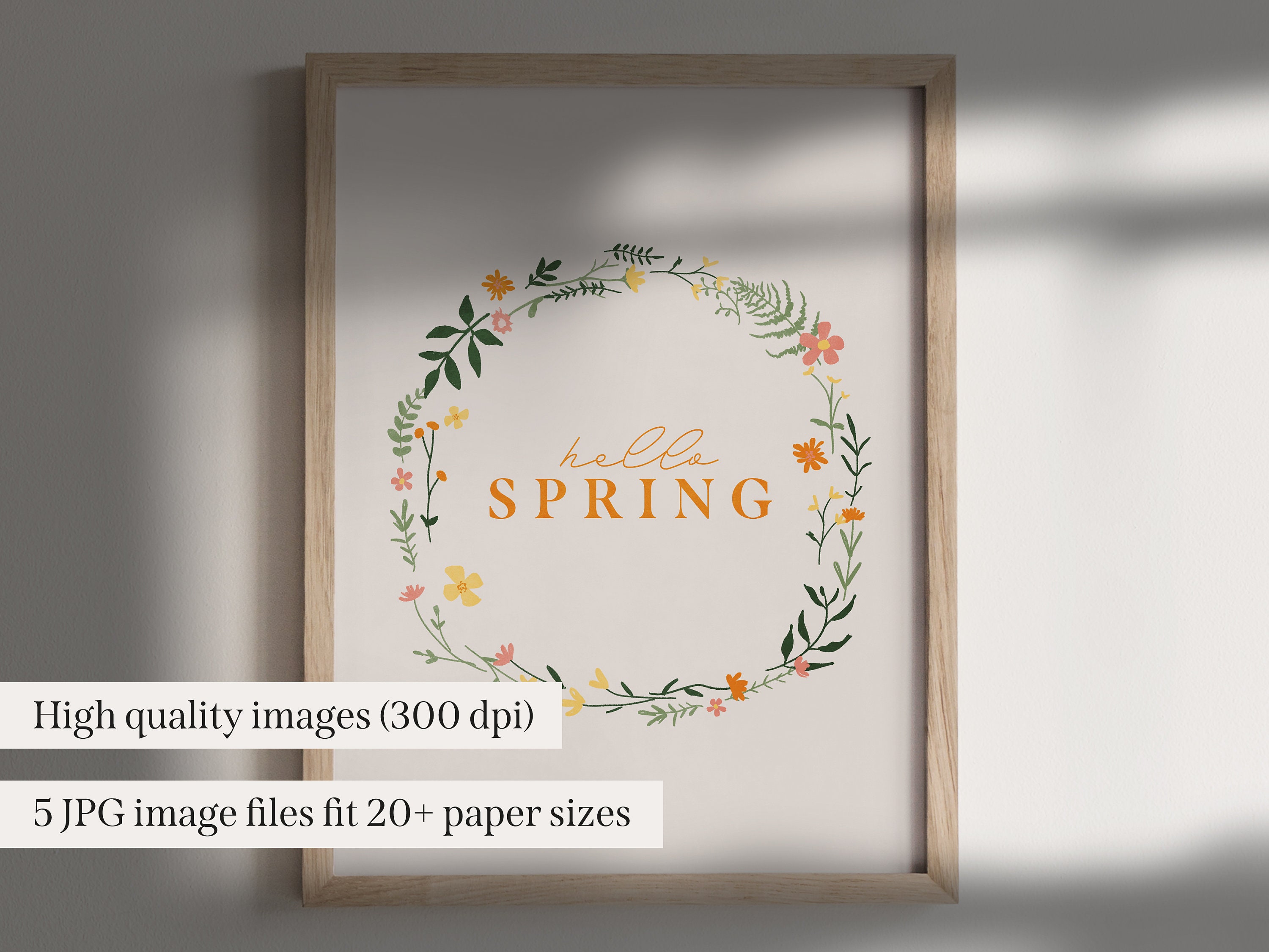 Hello Spring Printable Art Print Easter Instant Download Home - Etsy