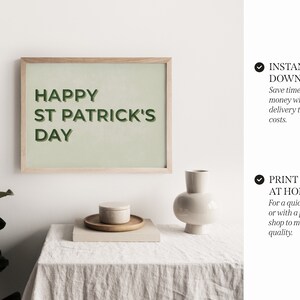 St Patricks Day 8 Printables Gallery Wall Art Set, Minimalist St ...