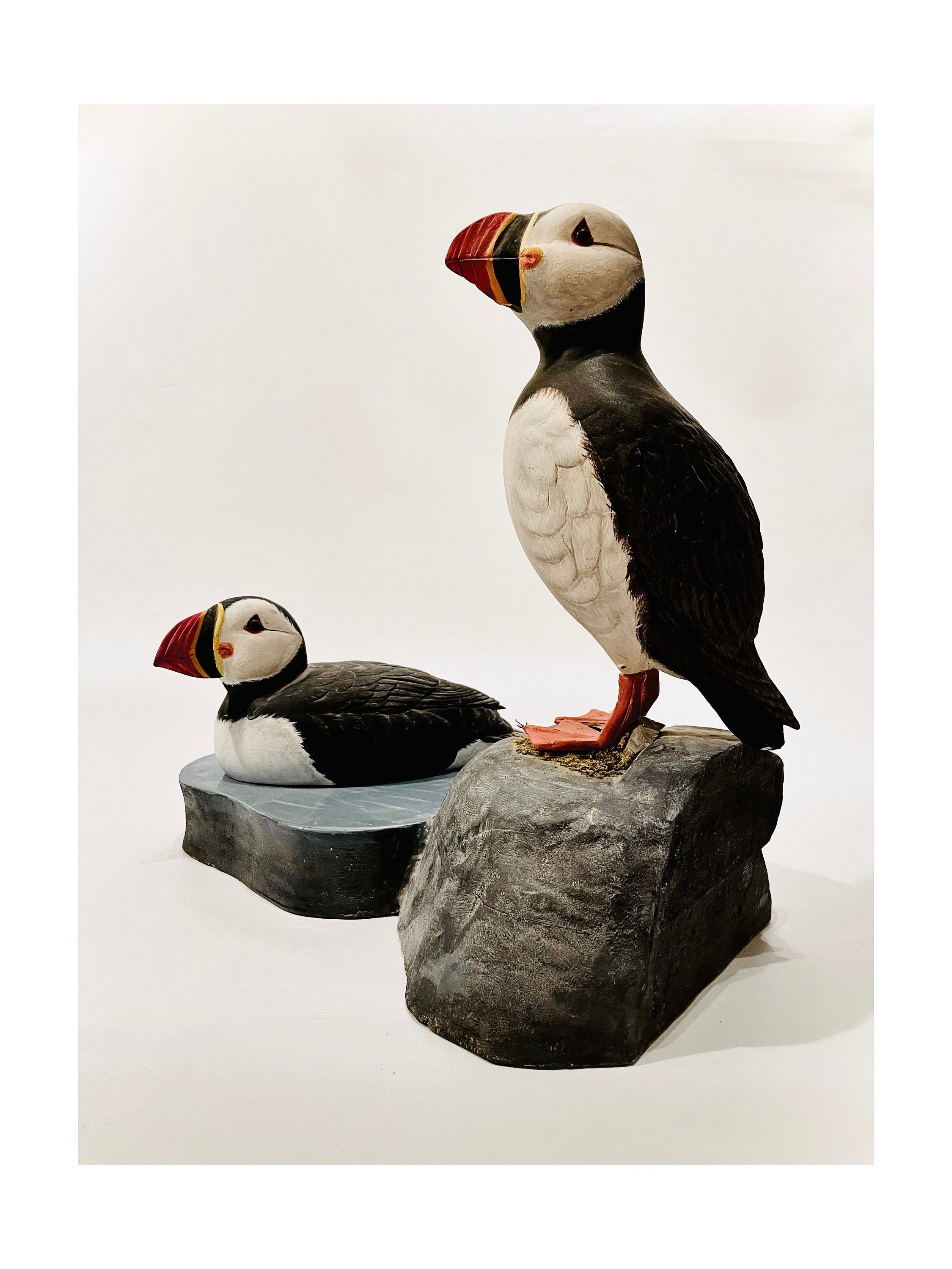 Atlantic Puffin - Realistic Wood Carving of a Wood Duck Decoy - Etsy