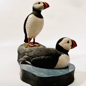 Atlantic Puffin - Realistic Wood Carving of a Wood Duck Decoy - Etsy
