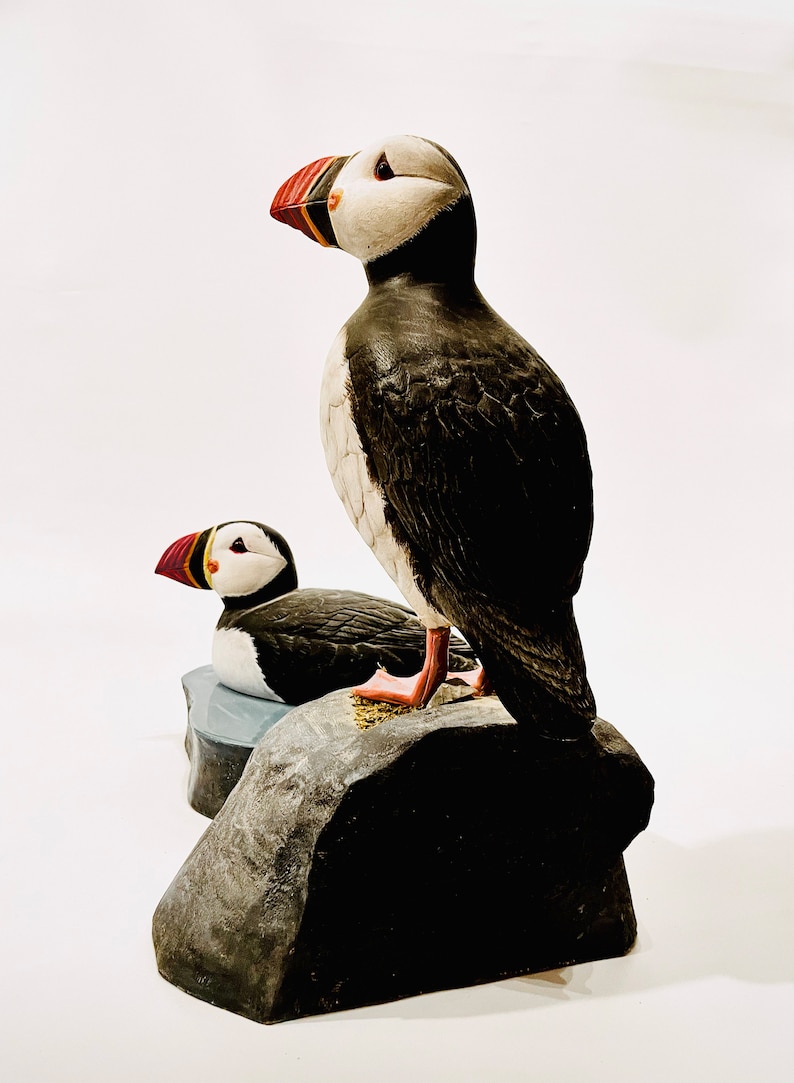 Atlantic Puffin - Realistic Wood Carving of a Wood Duck Decoy - Etsy
