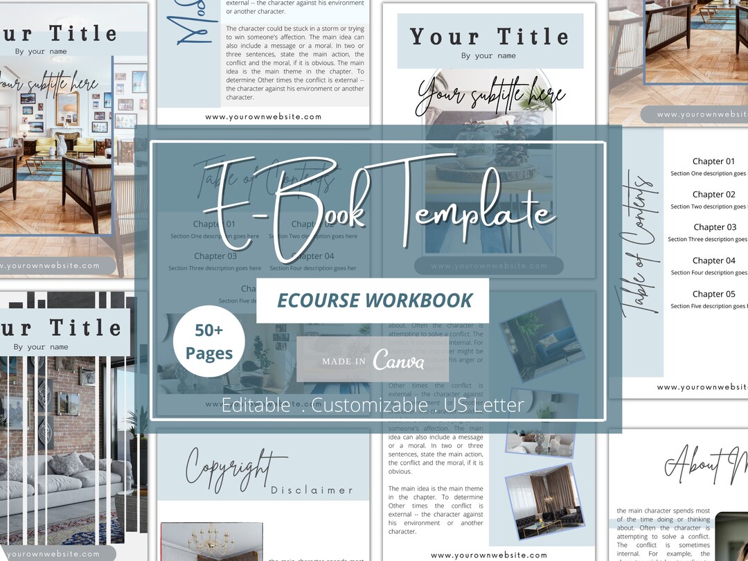 Ebook Template , Workbook Template, Canva Template, Course Book ...