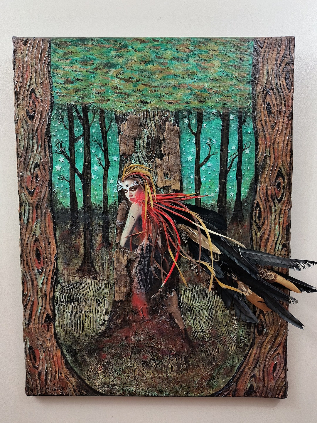 Original Artwork "tree Spirit"|visionary Art|mixed Media - Etsy