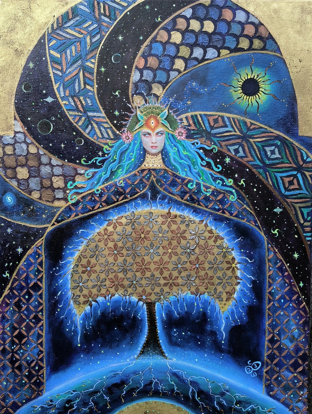 Original Painting "mother Gaia and the Tree of Life", by Sapphire Rose ...