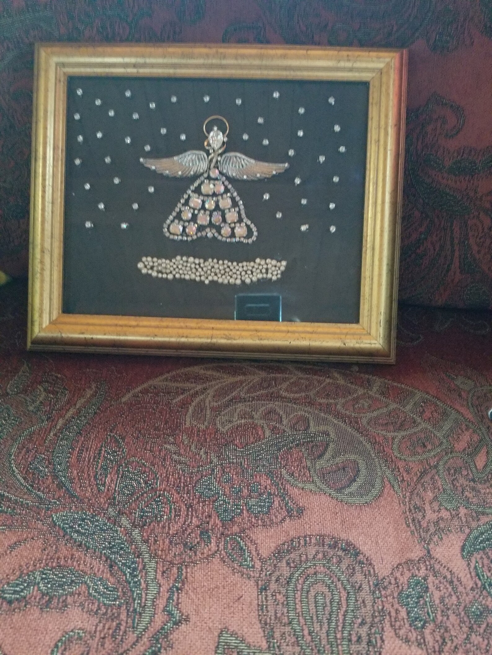 Unique, Vintage Jewelry, Framed Angel With Twinkling Stars. - Etsy