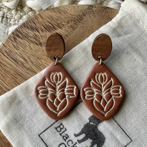 Pottery Earrings - Etsy