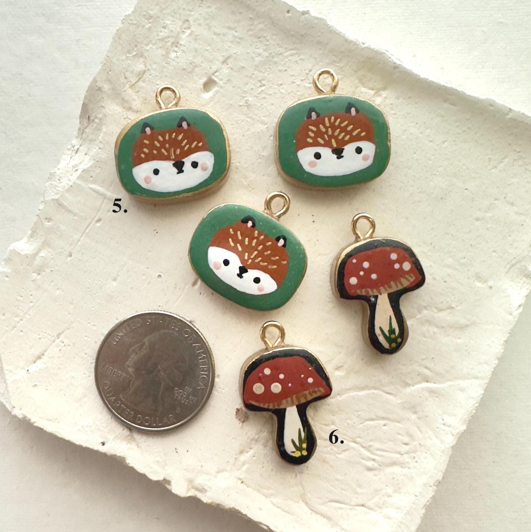 Hand Painted Polymer Clay Charms for Necklace / Bracelet | Handmade ...