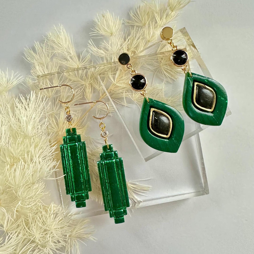 Wicked Musical Clay Earrings | Elphaba Earrings | Emerald City Earrings ...