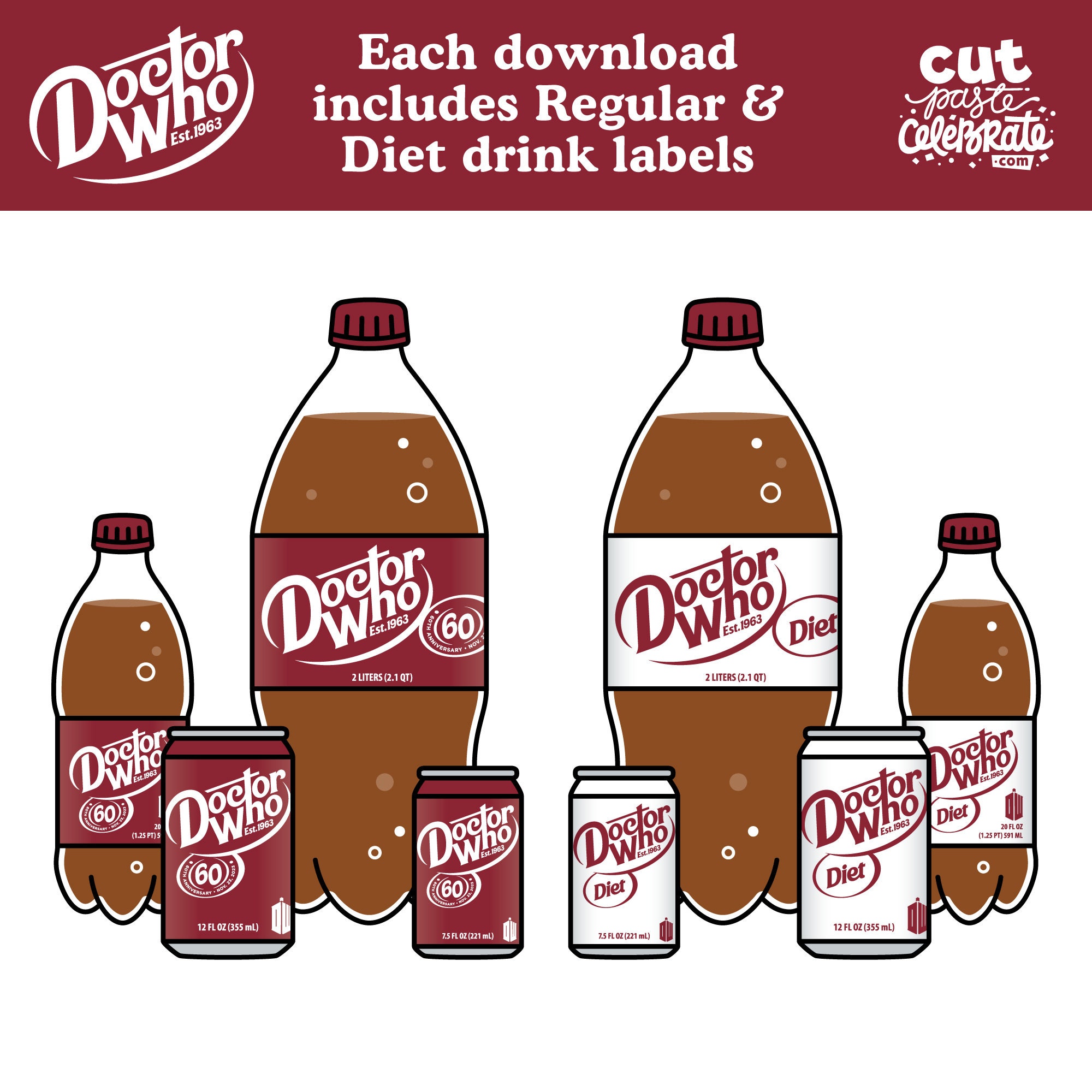 Printable Doctor Who 12 Oz. Can Labels - Perfect for Celebrating Doctor ...