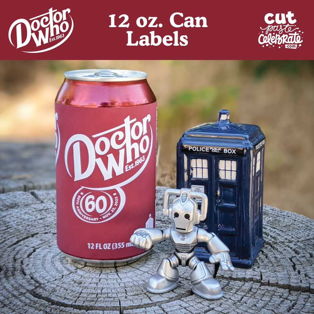 Printable Doctor Who 12 Oz. Can Labels - Perfect for Celebrating Doctor ...