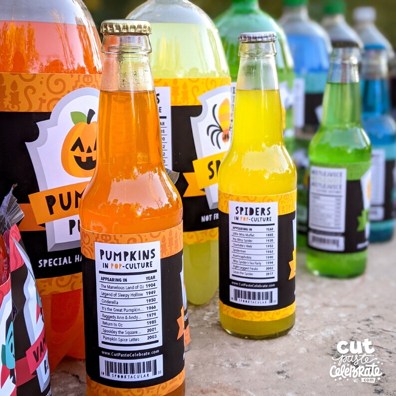 Printable Halloween 2-liter Bottle Labels - Perfect for Bottles of ...