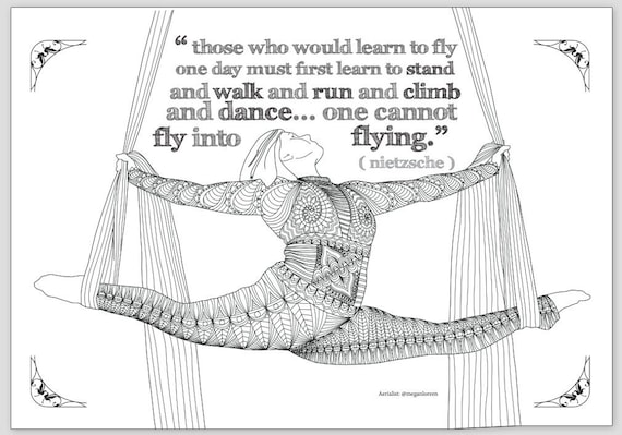 Aerial Silks Coloring Book Page: those Who Would Learn | Etsy