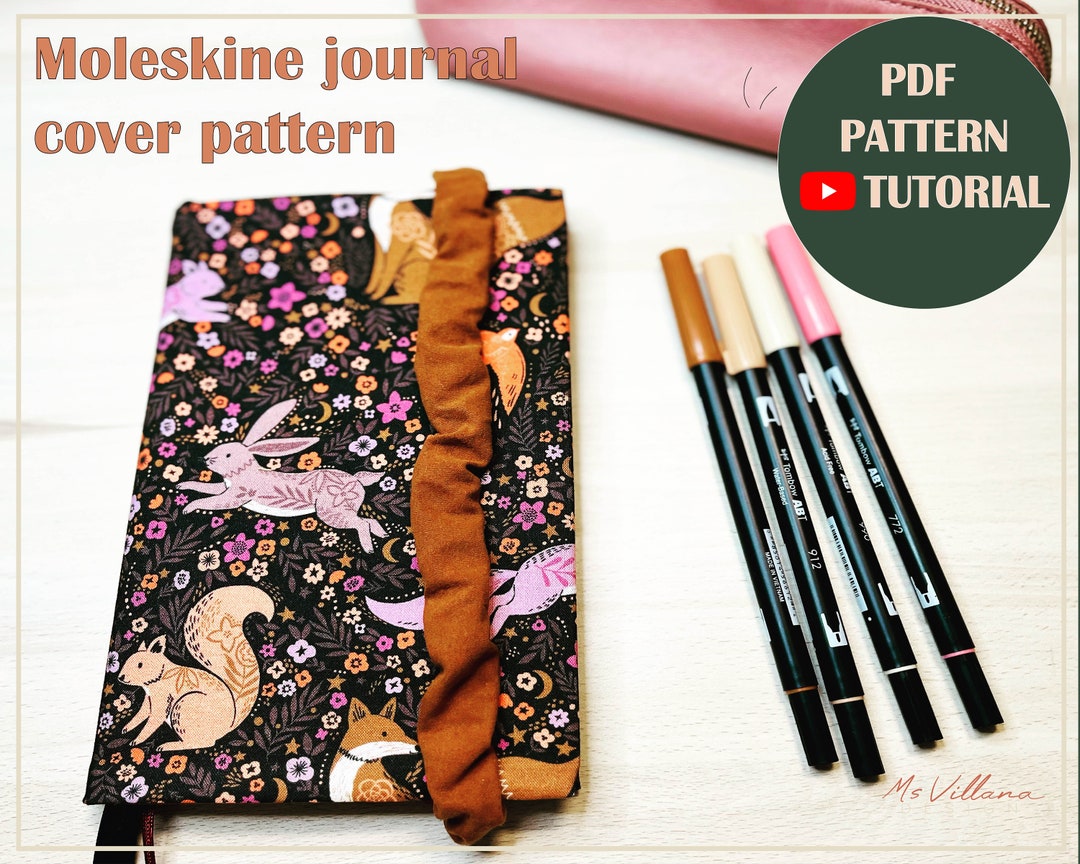 Moleskine Journal Cover Pattern, PDF Instant Download and Video ...