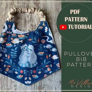Pullover Bib Pattern: Elastic Neckline, Newborn Gift (PDF Pattern) - Etsy