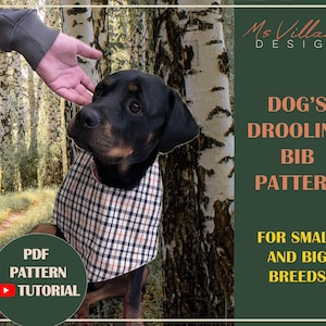 Dog Drool Bib Pattern: V-shape Design (PDF Pattern) - Etsy