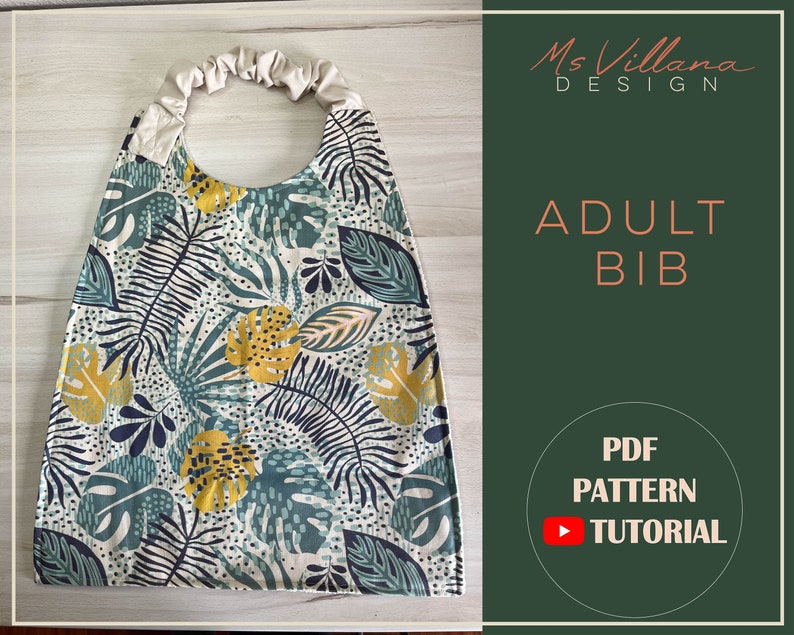 Adult Bib Pattern With Video Tutorial - Etsy