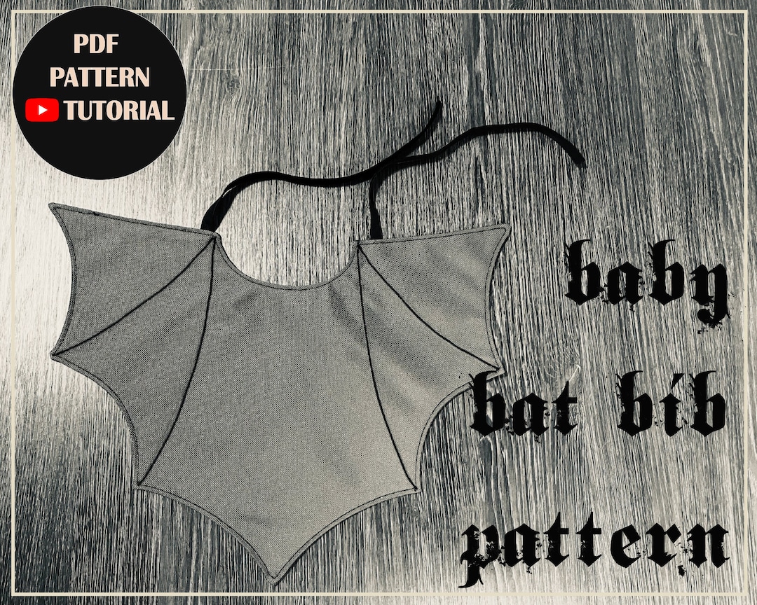 Gothic Baby Bat Bib Sewing Pattern (instant Download PDF) - Etsy