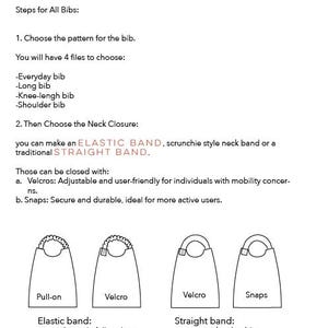 Elegant Adult Bibs Patterns Bundle, PDF Patterns and Video Tutorials - Etsy