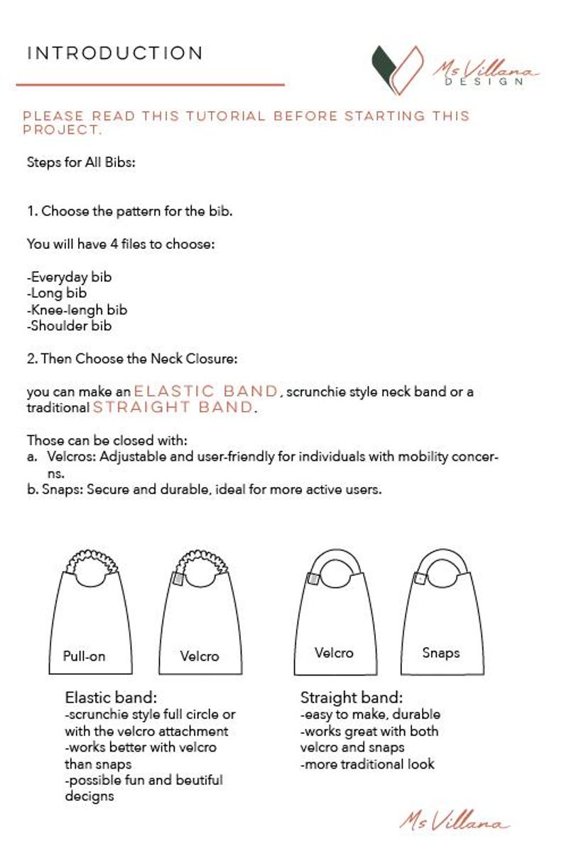 Elegant Adult Bibs Patterns Bundle, PDF Patterns and Video Tutorials - Etsy