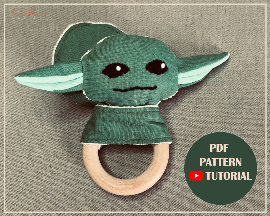 Baby Yoda Teether Toy Pattern, Grogu Toy Pattern PDF and Video Tutorial ...