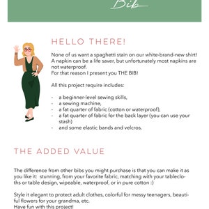 Adult Bib Pattern With Video Tutorial - Etsy