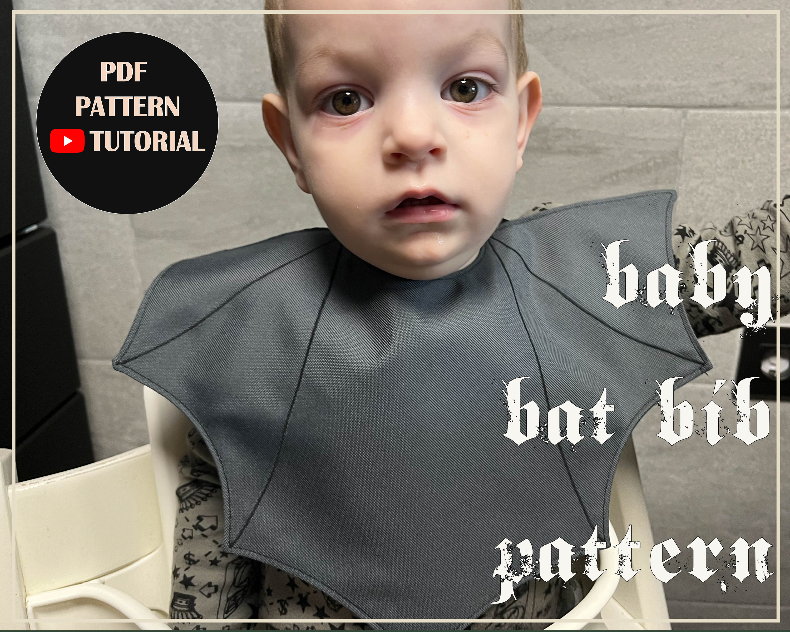 Gothic Baby Bat Bib Sewing Pattern (instant Download PDF) - Etsy
